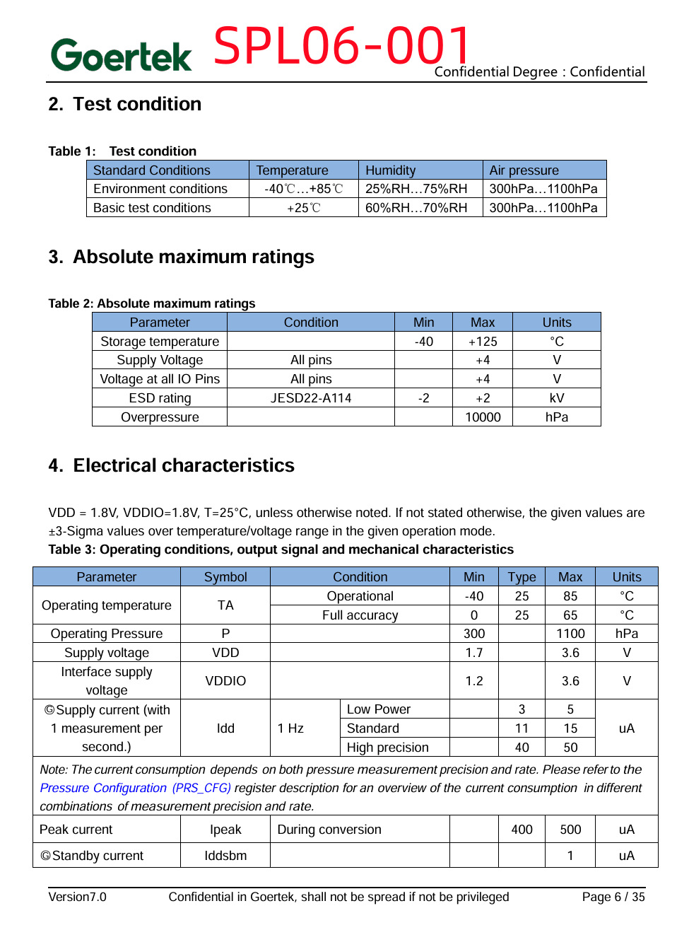歌尔 SPL06-001 SPA06-003 SPL07-003 高精度数字气压传感器 现货-阿里巴巴