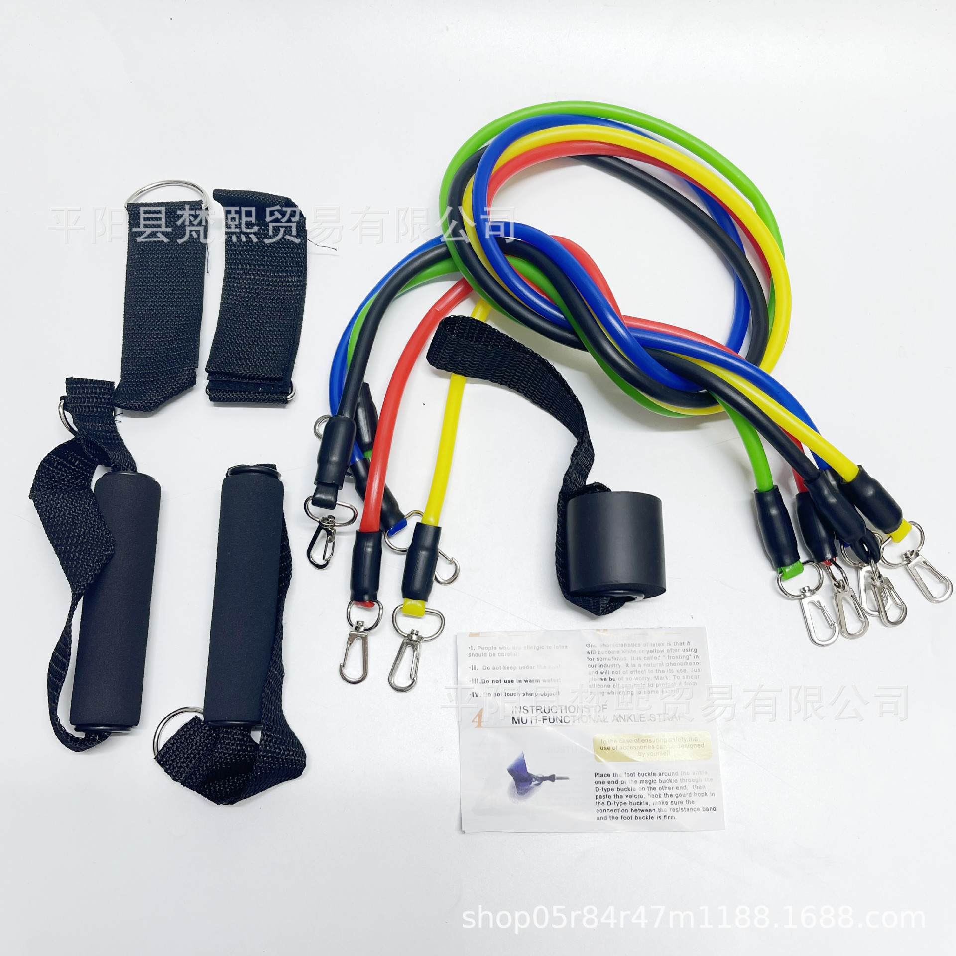 TPE11件套拉力绳弹力绳健身拉力带拉力器阻力带套装工厂直供现货-阿里巴巴