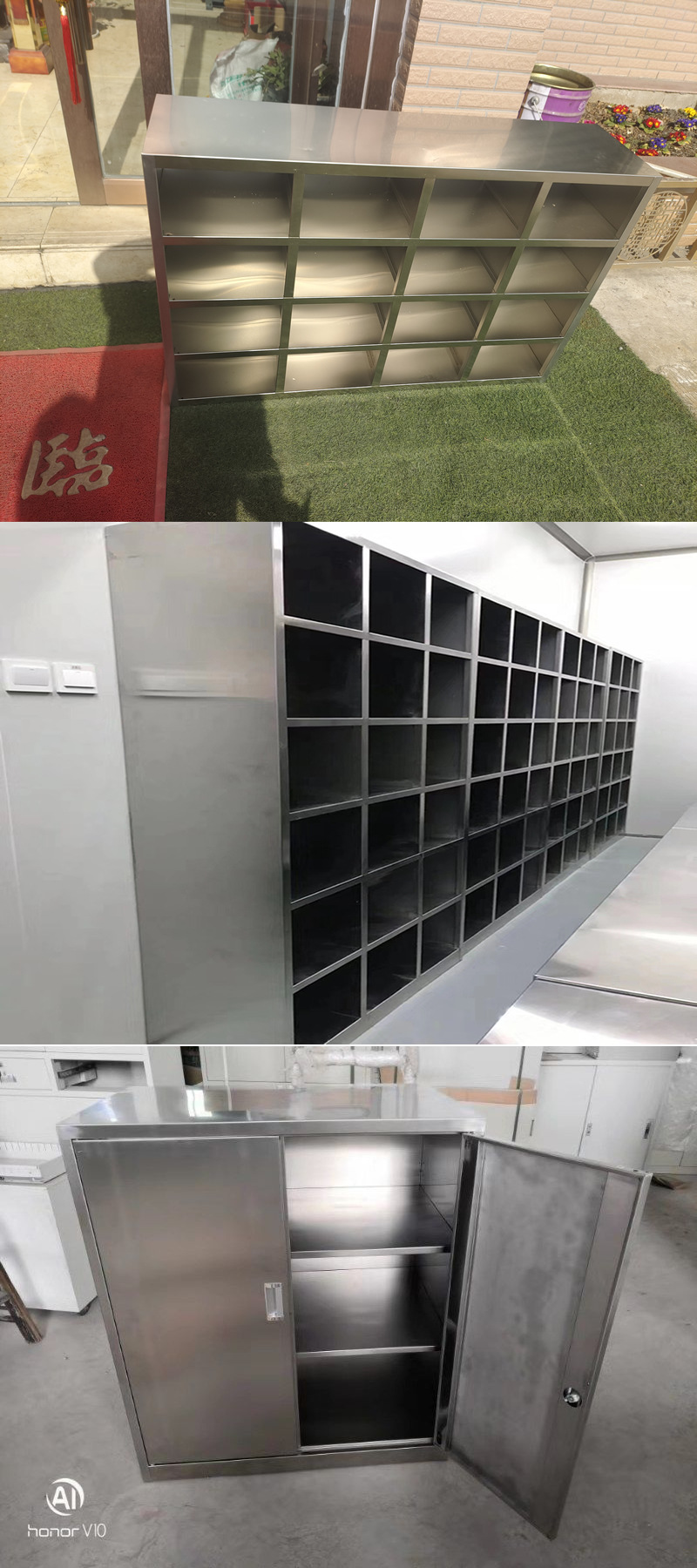 304不锈钢钢制储物柜浴室防潮防水带锁安全防护收纳柜车间工具柜-阿里巴巴