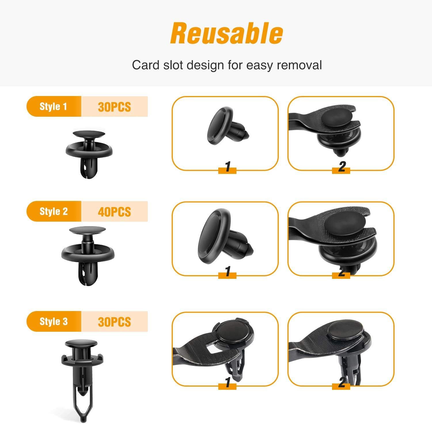 100PCS汽车保险杠夹子卡扣90467-07201 52161-02020 90467-10183-阿里巴巴