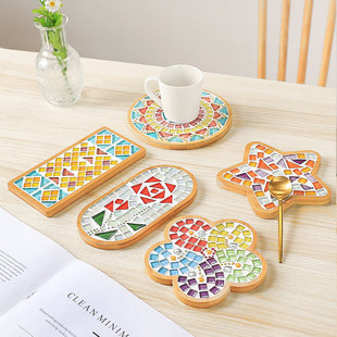 卡通马赛克DIY手工制作杯垫材料包幼儿园diy手工艺术品儿童手工-阿里巴巴