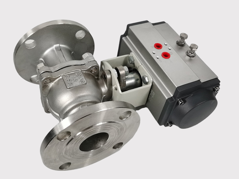 Q641F-16P/C气动不锈钢法兰球阀 气动阀门法兰式 铸钢气动球阀-阿里巴巴