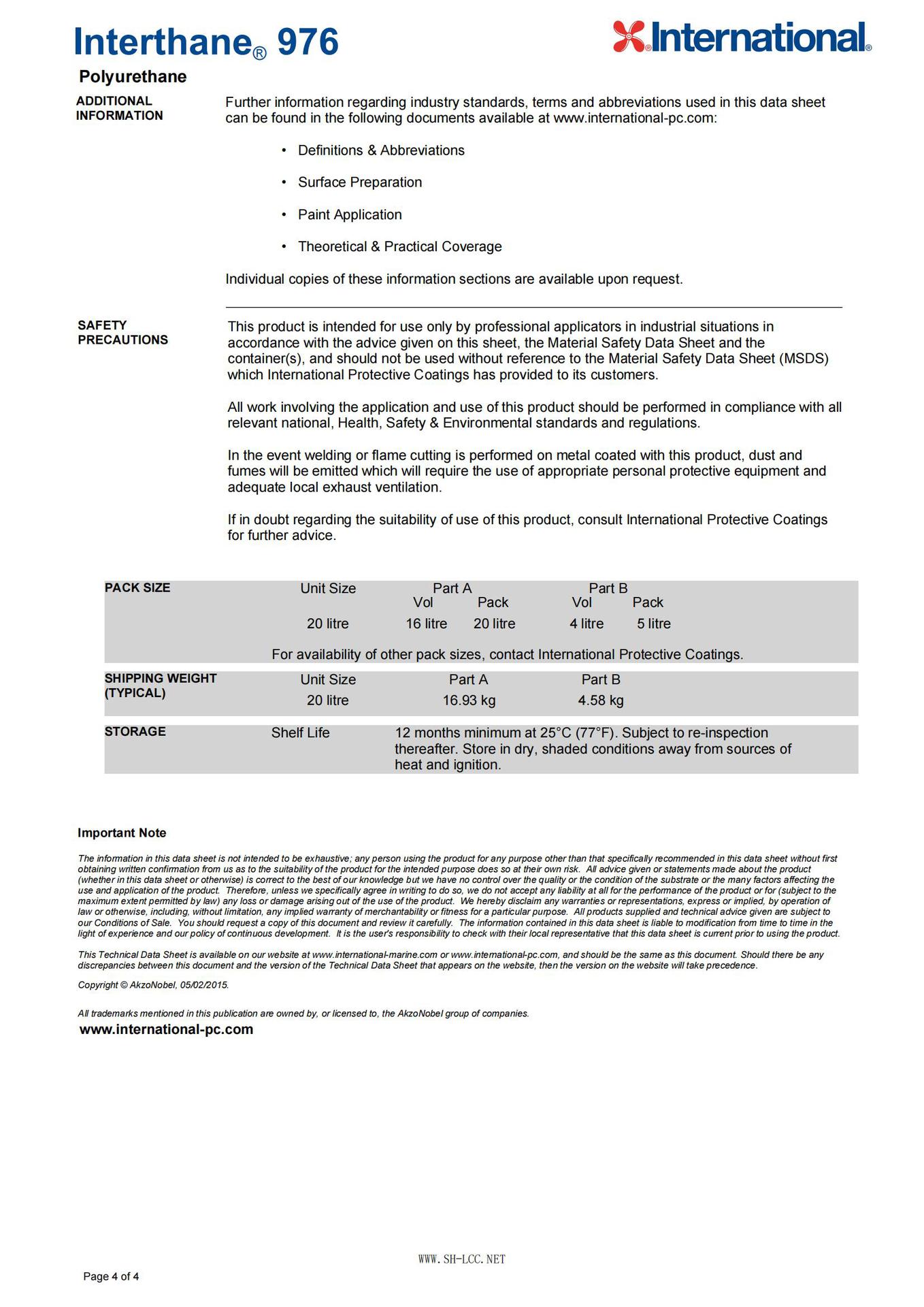 国际牌国际油漆 透明聚氨酯清漆 Interthane 976 QPA975/QPA976-阿里巴巴