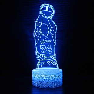 跨境货源NBA球星3d小夜灯遥控灯创意插电七彩 led触摸台灯礼品灯-阿里巴巴