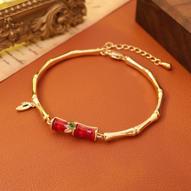 新款有你竹够手链女时尚百搭小众设计竹节手链轻奢送女友礼物批发-阿里巴巴