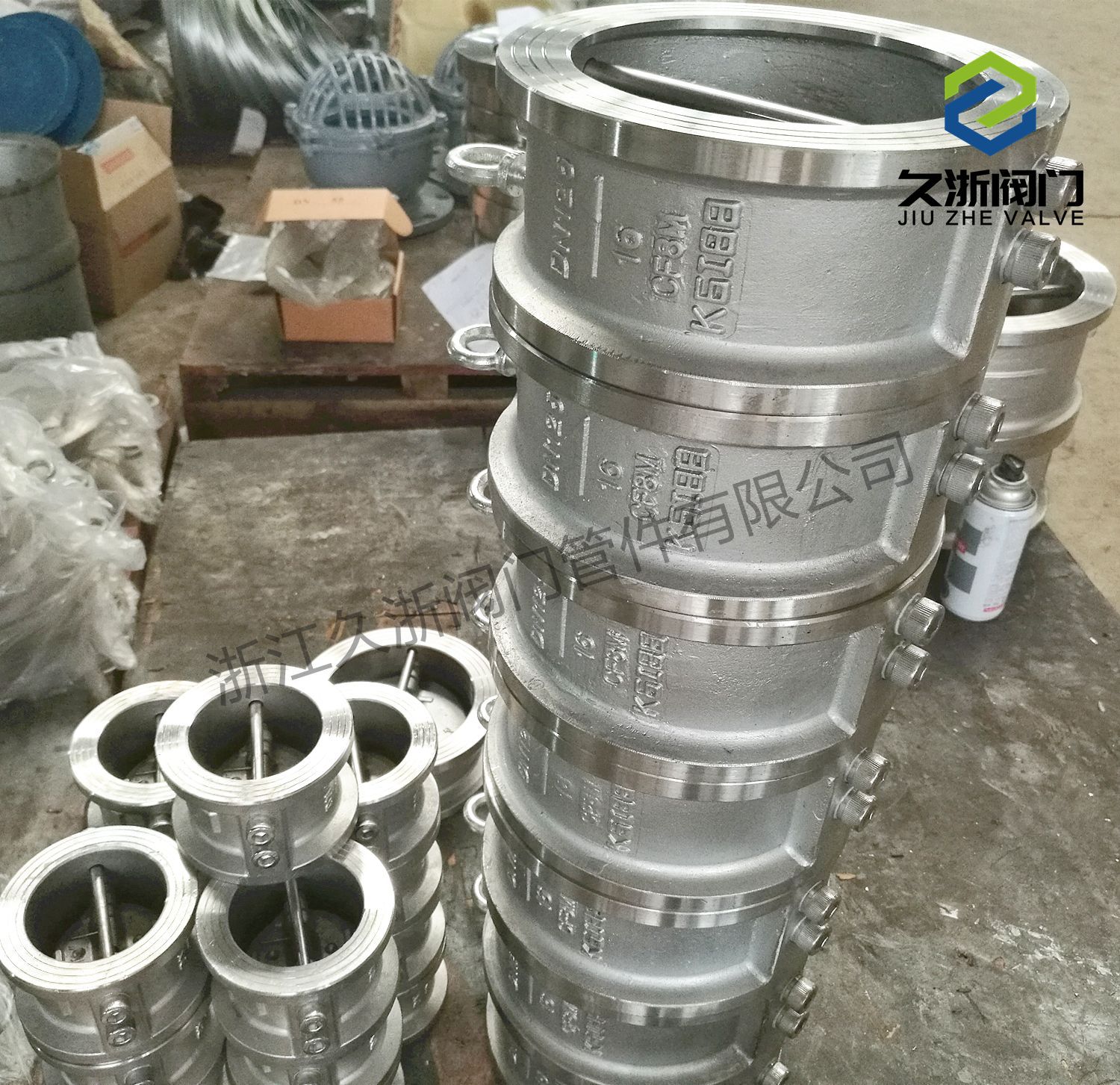 H76H-16C 碳钢双瓣对夹止回阀 水泵单向流通管道防止倒流止回阀-阿里巴巴