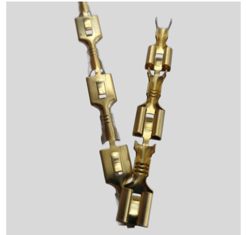 DJ623-E6.3B直排式连带端子酸洗铜直排连带端子6.3平板倒钩插簧-阿里巴巴