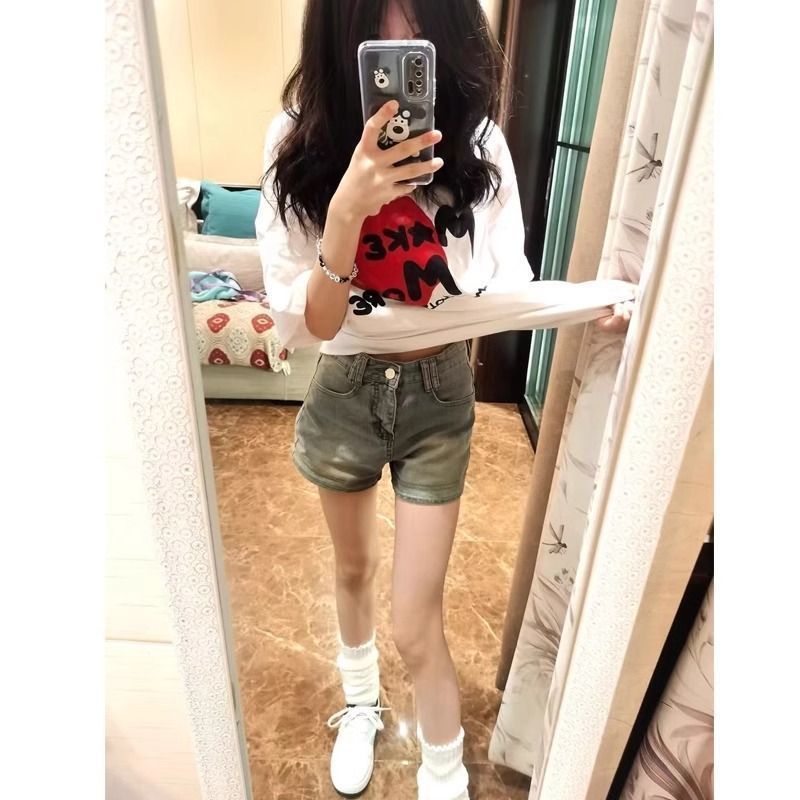 美式复古高腰牛仔裤女夏季2025年新款字裤显瘦小个子辣妹阔腿裤-阿里巴巴