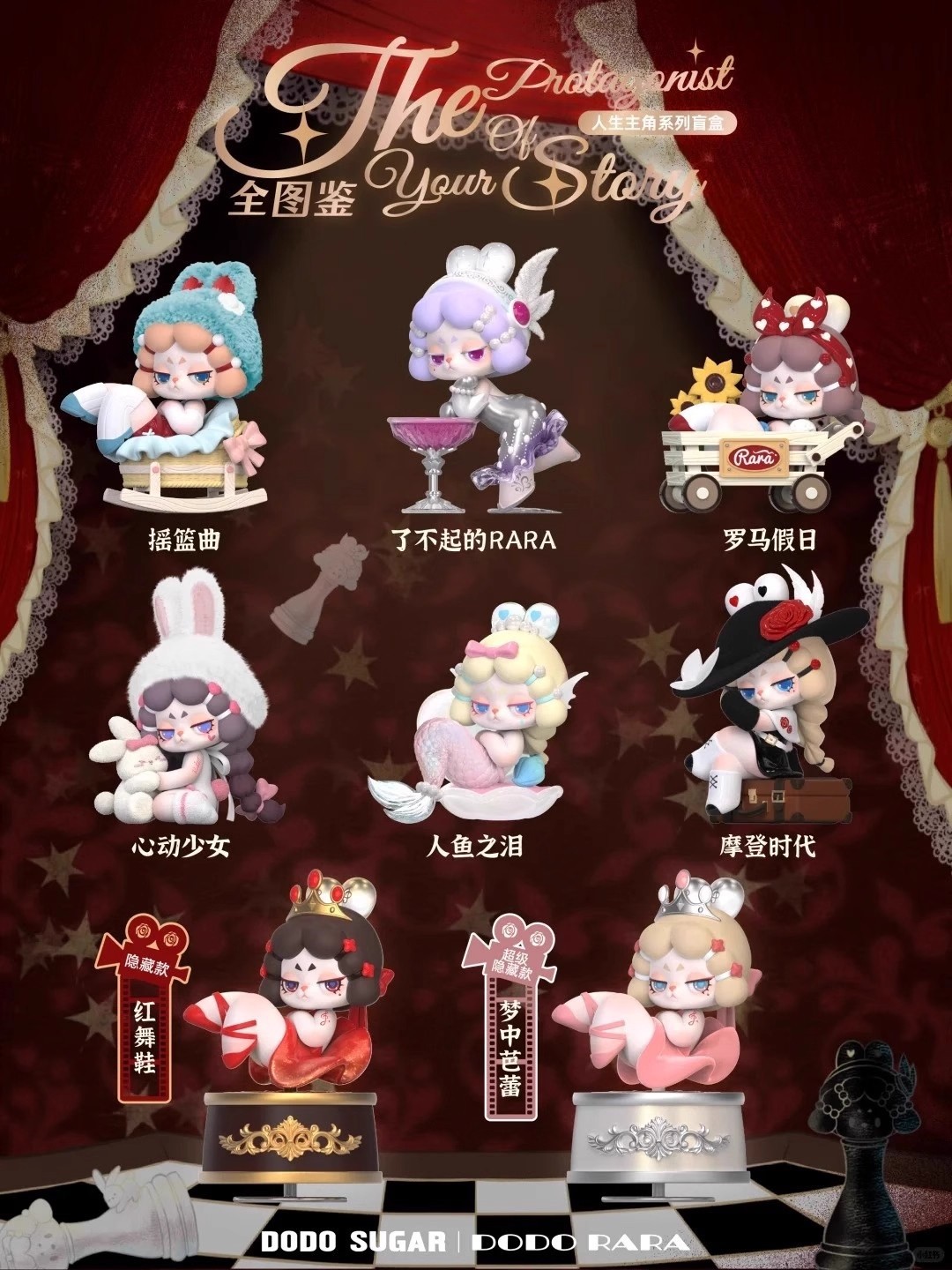 批发DODO RARA人生主角系列潮玩盲盒公仔手办惊喜礼物摆件-阿里巴巴