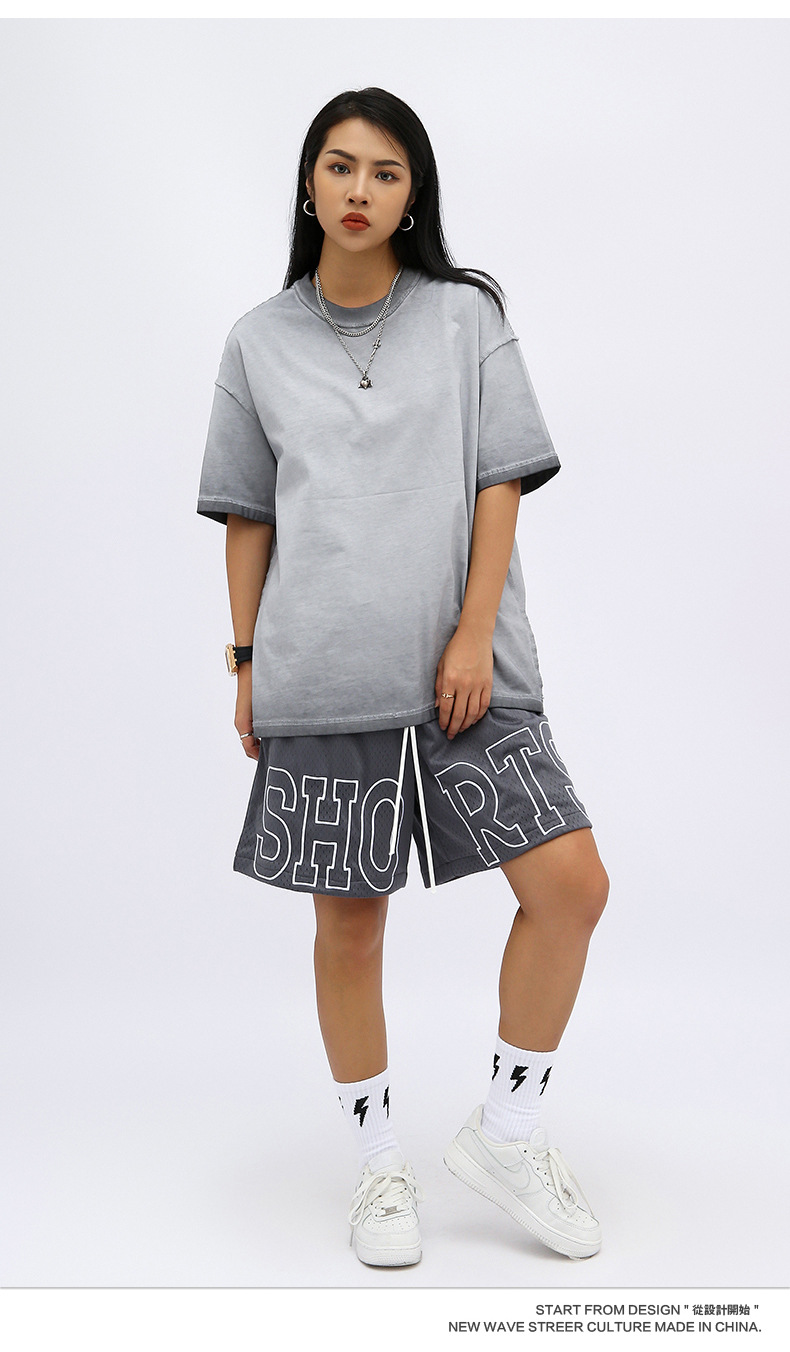 RFSD男装|重磅洗水工艺短袖t恤290g重磅潮牌t恤重工反炒圆领短袖-阿里巴巴