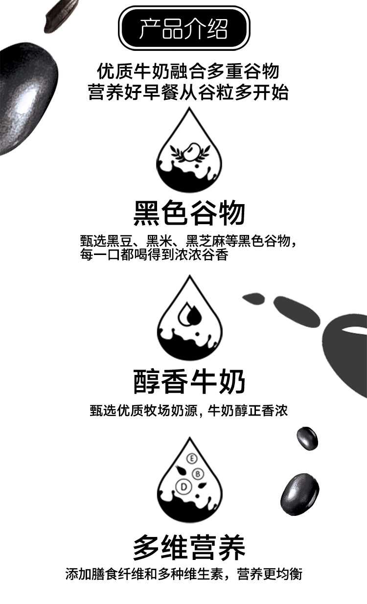 11月伊利谷粒多黑谷牛奶黑豆黑芝麻250ml*16盒整箱营养早餐奶-阿里巴巴