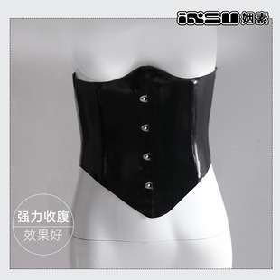 insu乳胶衣束腰全身cos 腰封夹连脖捆绑 角色情趣紧身衣-阿里巴巴