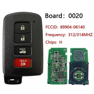 适用于丰田4键钥匙312MHZ 89904-06140 HYQ14FBA 281451-0020 H芯-阿里巴巴