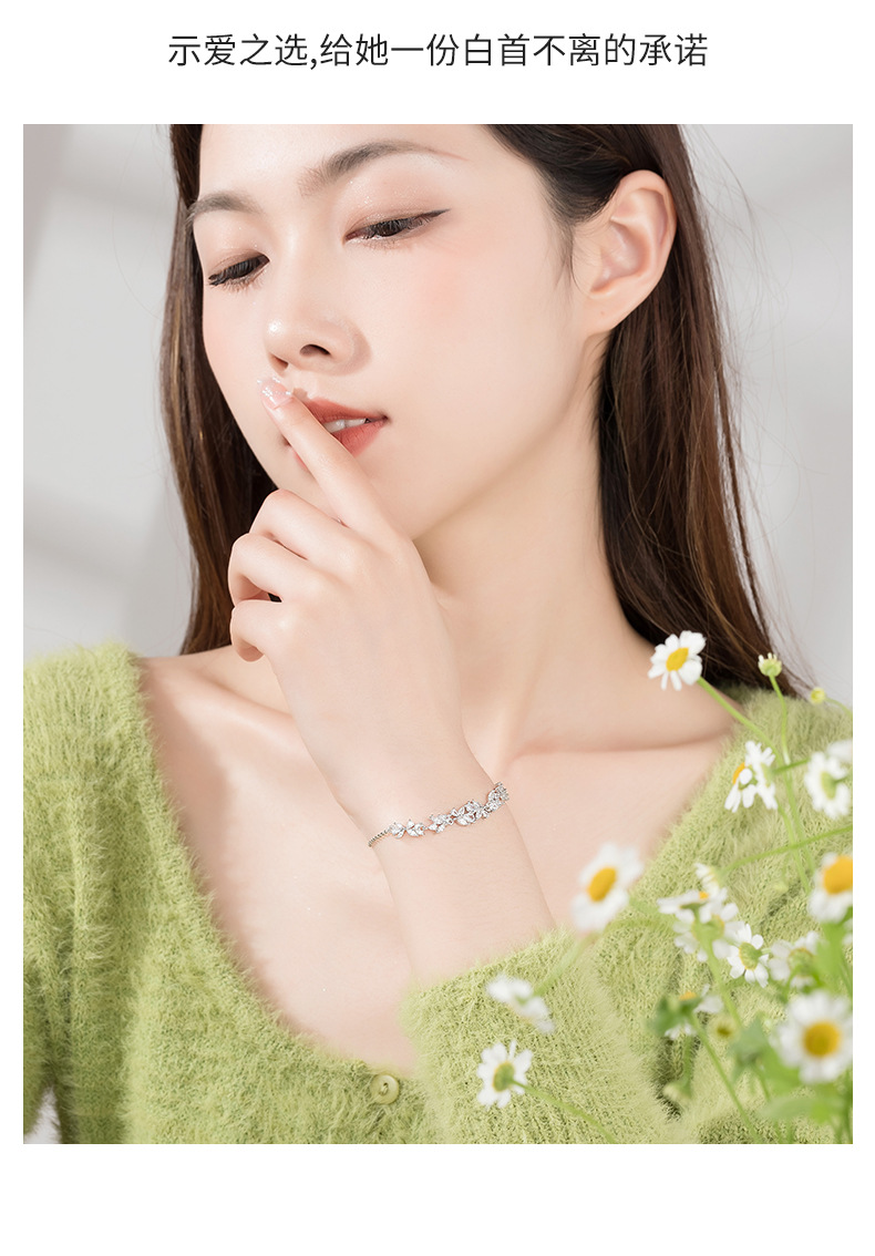 S925纯银紫藤花手链女森系轻奢风高级感小众手环女士银饰工厂直销-阿里巴巴