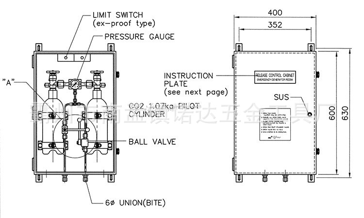 二氧化碳CO2系统控制阀控制箱RELEASE CONTROL CABINET NK驱动瓶-阿里巴巴