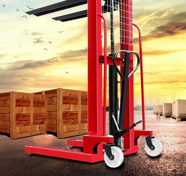 手动叉车液压搬运车升高车半吨1.5t2吨3吨手推堆高车升降装卸铲车-阿里巴巴