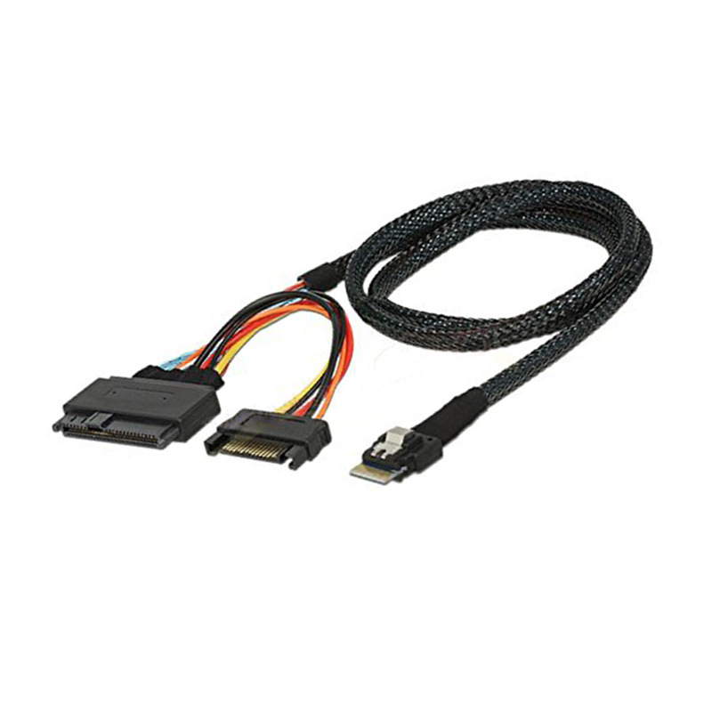 Slim SAS 8654 4i高速线Mini SAS4.0 sff-8654转sff-8639 U.2电缆-阿里巴巴