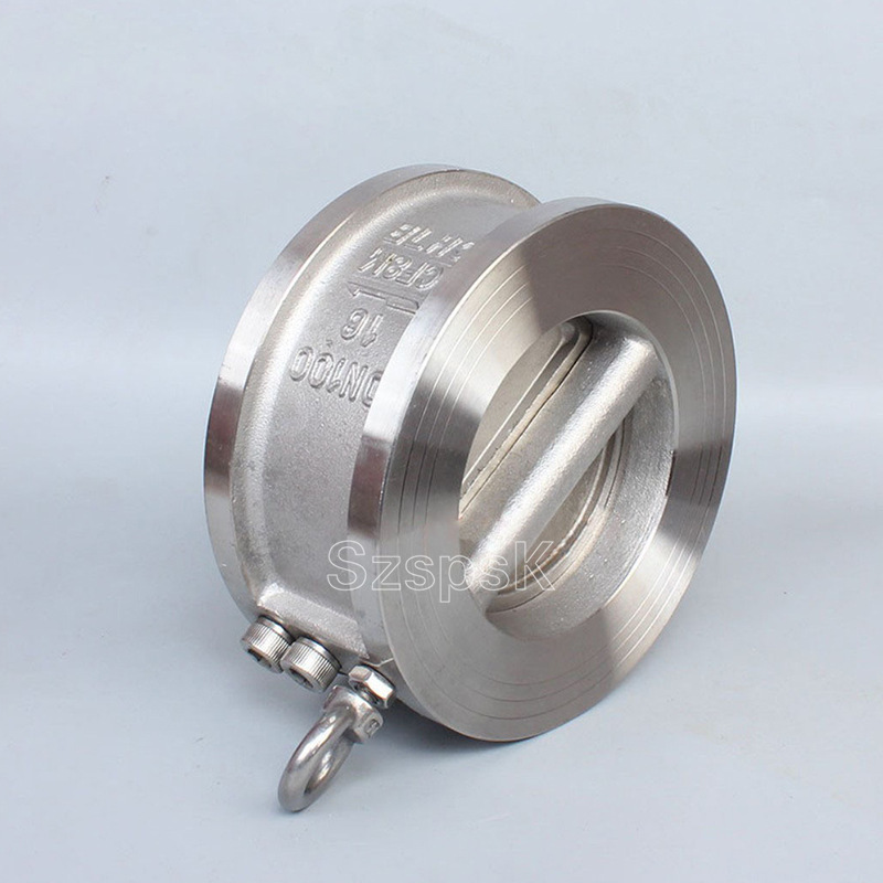 零泄漏不锈钢对夹双瓣蝶式旋启式止回阀H76H-16P DN65 80 100-阿里巴巴