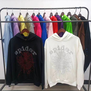 高品质原版Sp5der卫衣450G重磅加绒情侣连帽衫亚马逊海外跨境-阿里巴巴