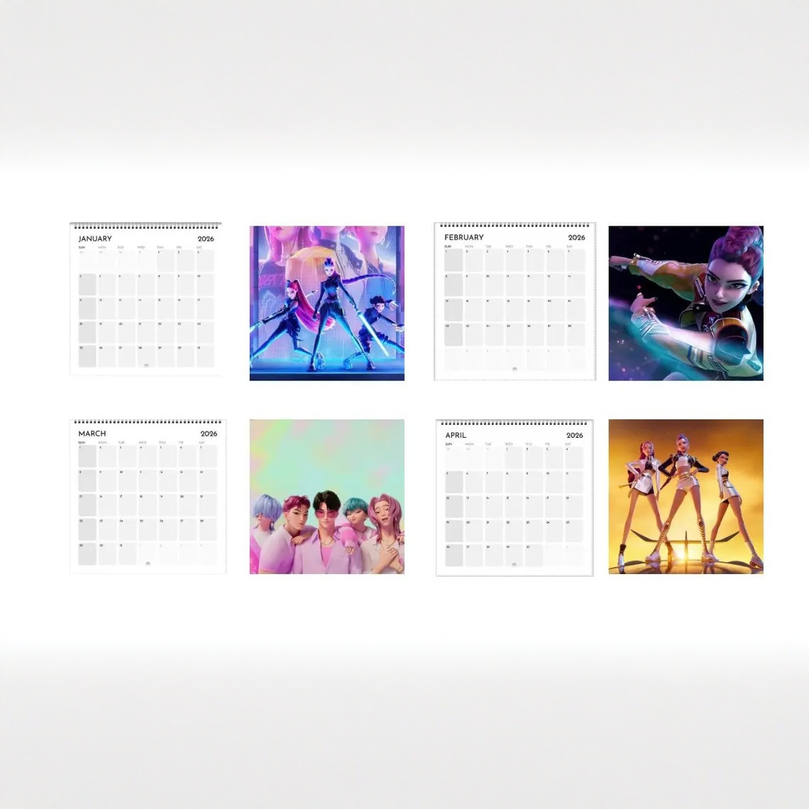 Kpop Demon Hunter Calendar 2026 Calenda Kpop 恶魔猎人日历-阿里巴巴