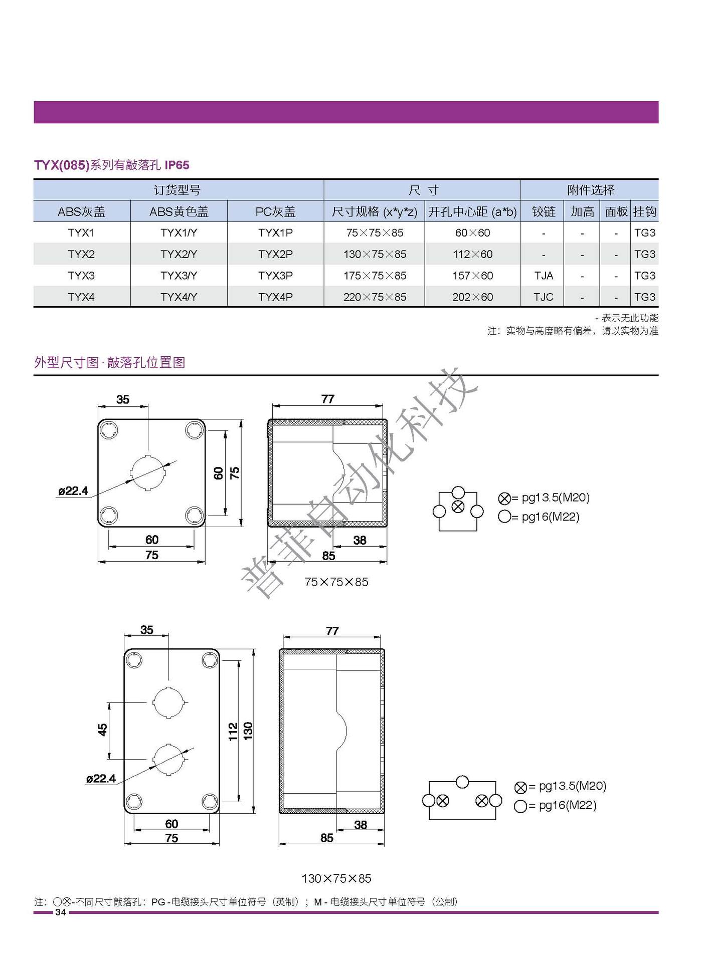 天逸电器按钮盒 TYX1/TYX2/TYX3/TYX4 防护IP65开关盒ABS灰盖-阿里巴巴