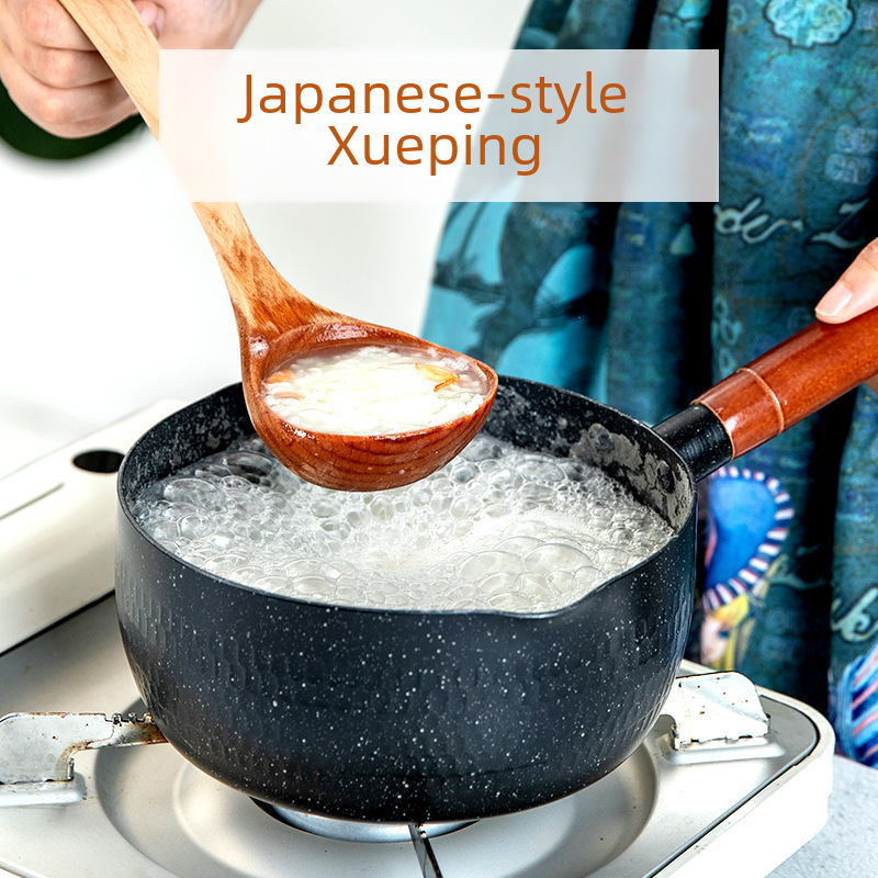 Wholesale Maifan stone non-stick snow pan with lid flat bottom Japanese ...