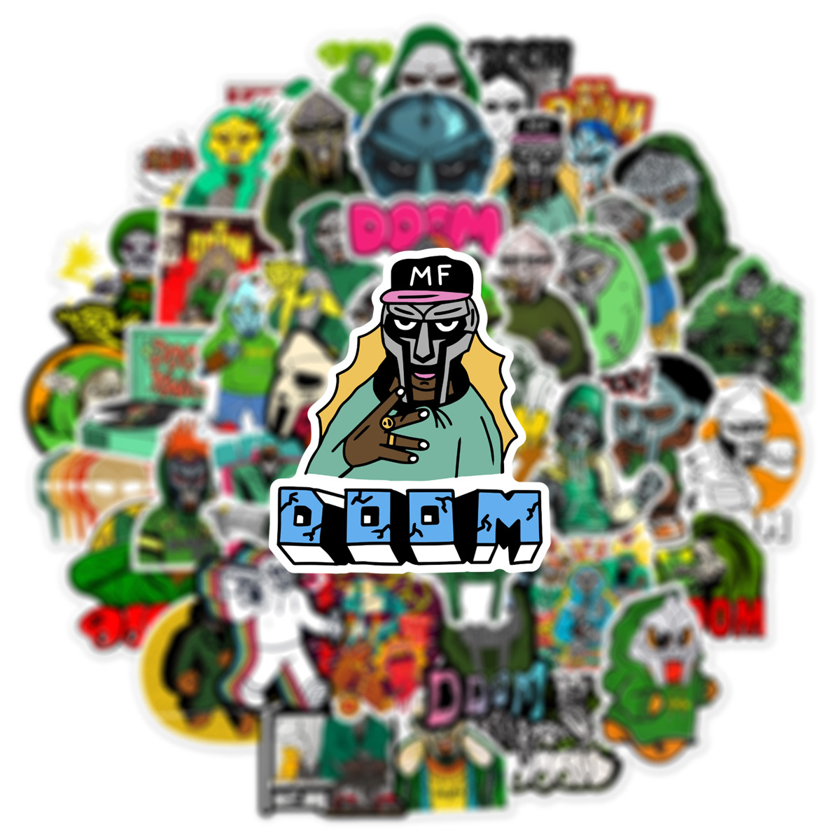 50张传奇说唱歌手MF DOOM涂鸦贴纸音箱行李箱手机壳平板防水贴纸-阿里巴巴
