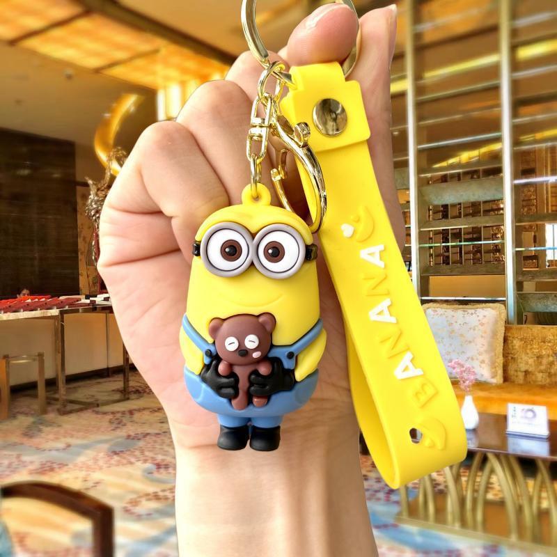 Minions Keychain Childish Anime Backpack Hanging Cartoon Bob Kevin ...