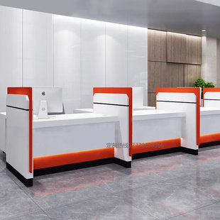 烤漆前台接待台办公桌业务受理台银行电信签约台理财信贷办公柜台-阿里巴巴