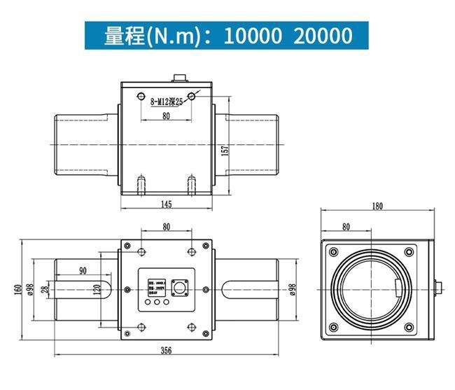 DYN-200数显动态扭矩传感器 自带扭矩 功率 转速显示连续旋转扭力-阿里巴巴