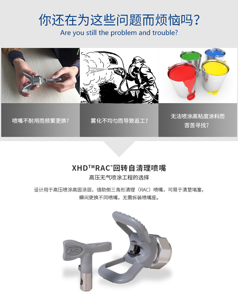 美国GRACO固瑞克枪嘴 XHD517喷嘴XHD001喷嘴座灰色高压无气鸭嘴-阿里巴巴