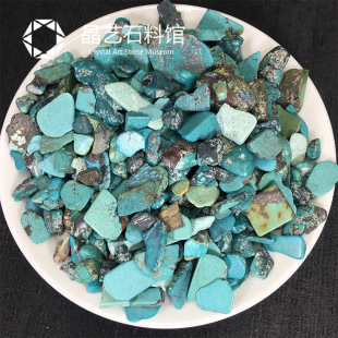 天然绿松石碎石消磁石湖北十堰绿松石蓝松石原石摆件 供佛修曼扎-阿里巴巴