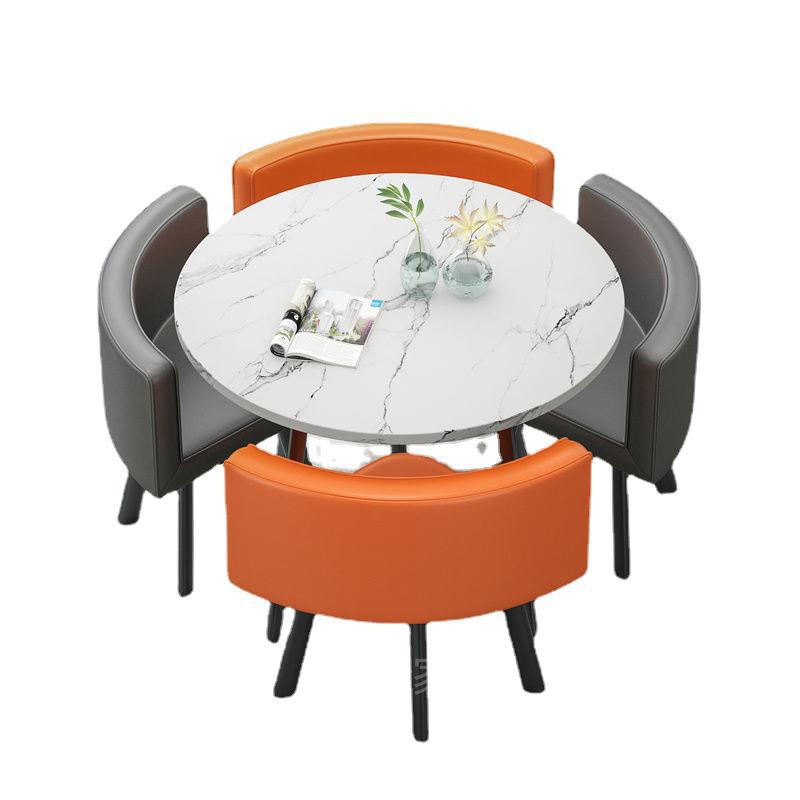 Small round table dining table simple office negotiation table and ...