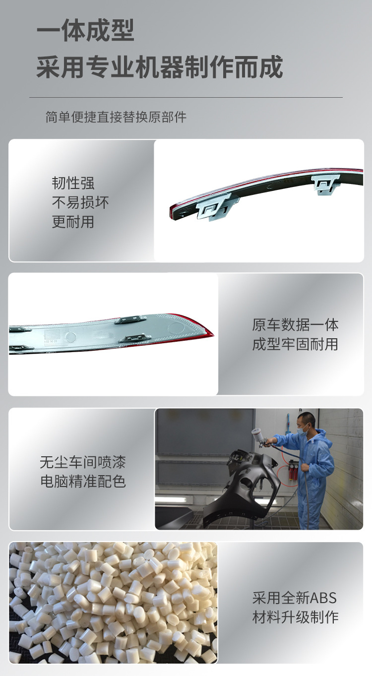 适用奔驰GL级W166后杠侧灯保险杠反光片灯1668200374 1668200474-阿里巴巴