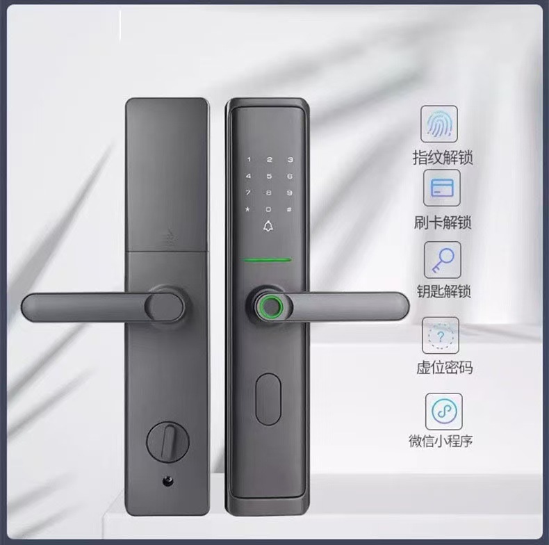 入户指纹锁Q05家用密码锁一握开智能门锁酒店木门临时密码门锁-阿里巴巴