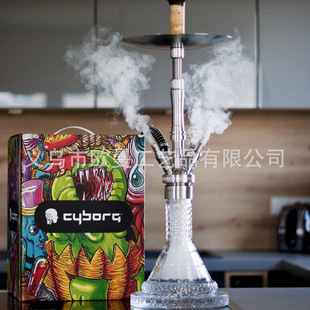 德国 Cyborg Shisha 精工不锈钢大号四管酒吧阿拉伯水烟壶Hookah-阿里巴巴