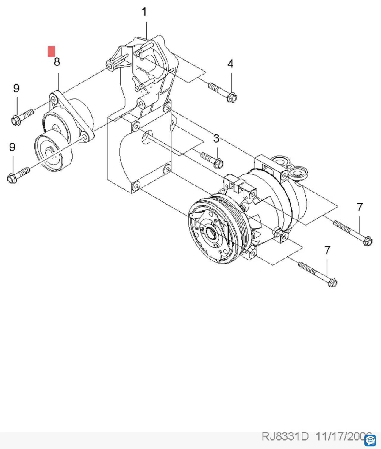 96435138适用于别克凯越1.8雪佛兰大宇欧宝张紧器总成 皮带张紧轮-阿里巴巴