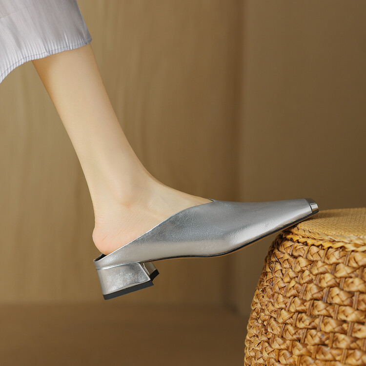 CHIKO Shay Square Toe Block Heels Clogs/Mules Shoes