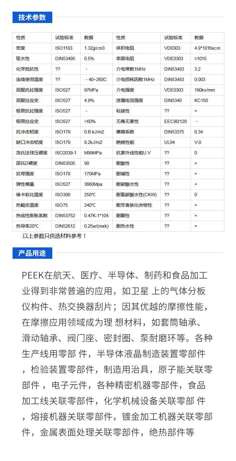 本色PEEK棒加工黑色管耐高温板材棒料板450GL30防静电耐磨威格斯-阿里巴巴