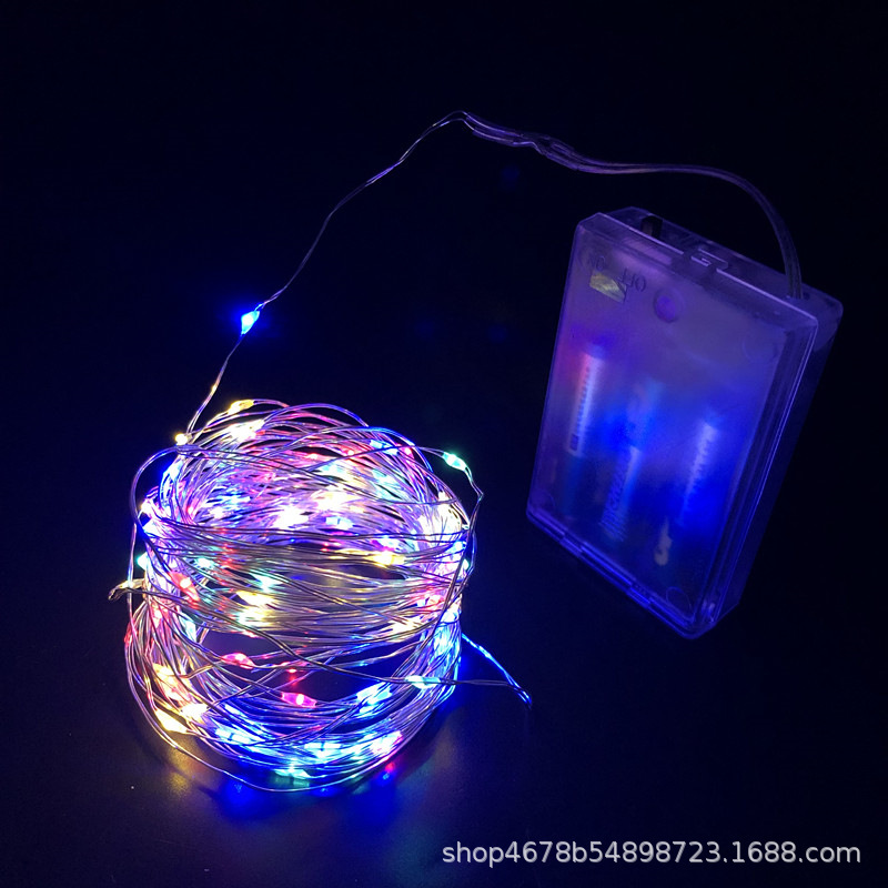 跨境LED3A电池盒灯串圣诞节日铜线灯串铜丝彩灯串/现货供应-阿里巴巴