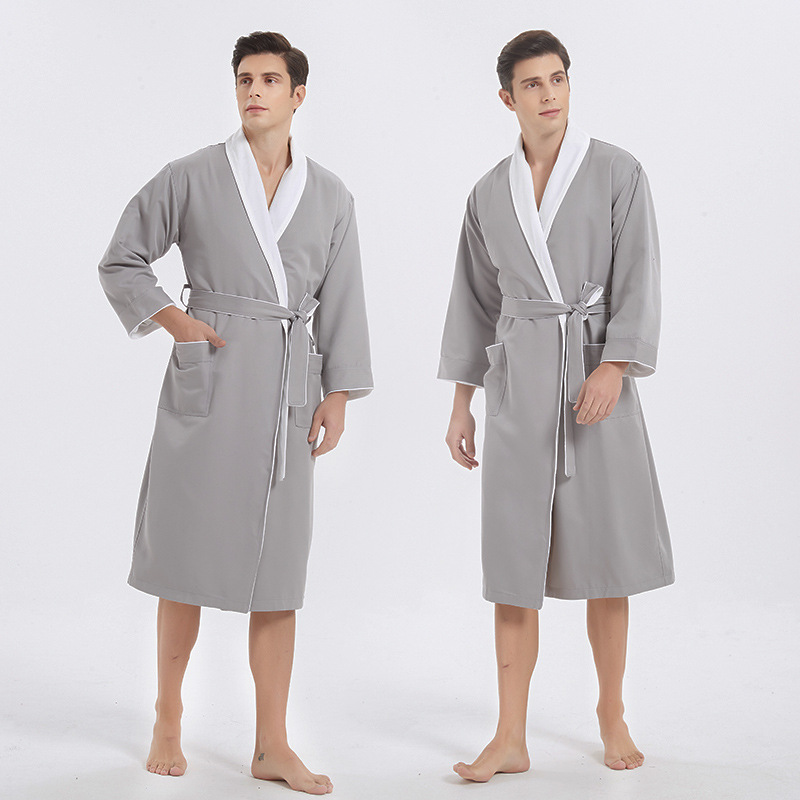 高档酒店浴袍 吸水加厚男女睡袍民宿秋冬双层浴袍 五星级酒店浴袍-阿里巴巴