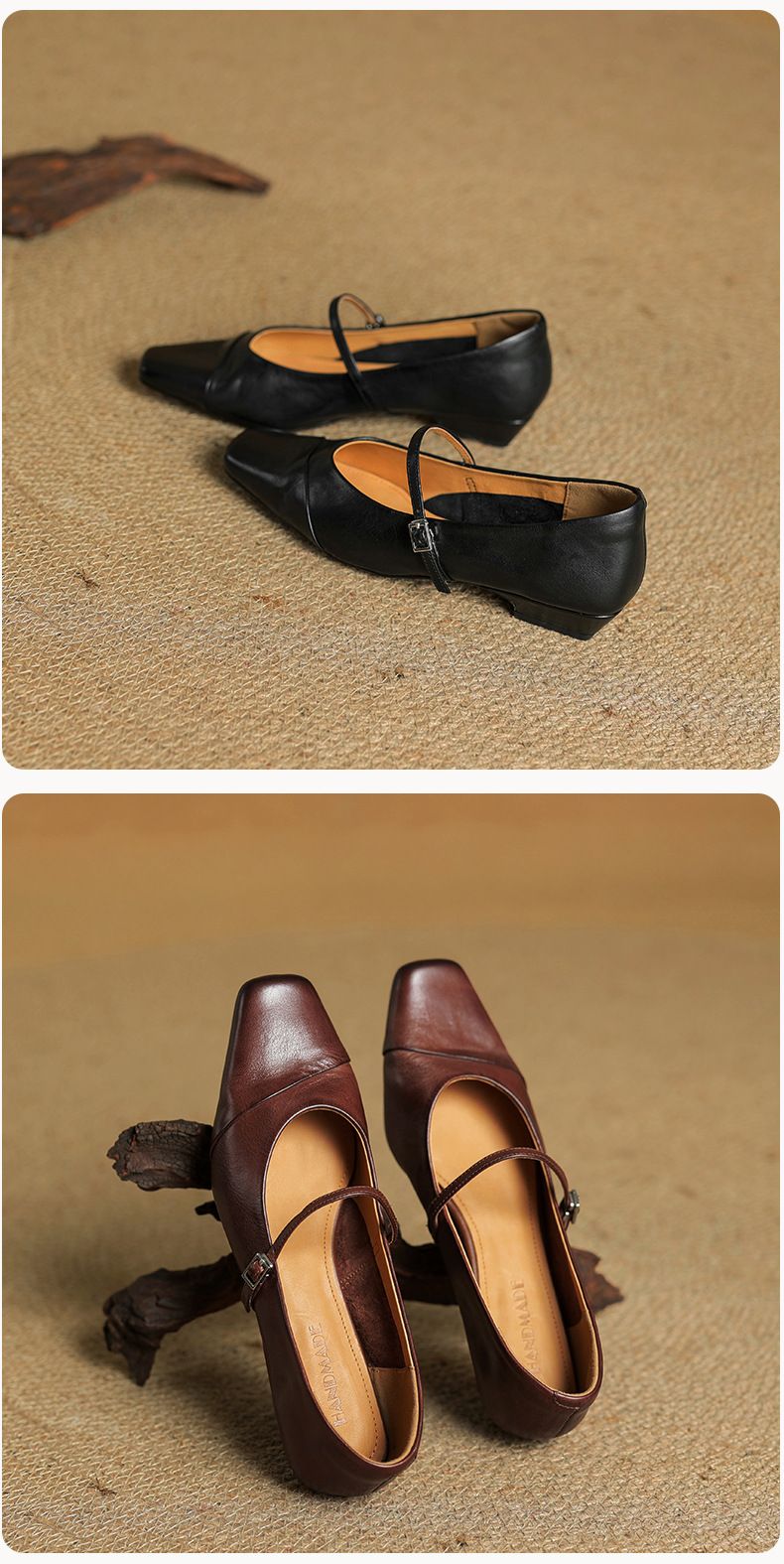 CHIKO Berne Square Toe Block Heels Mary Jane Shoes