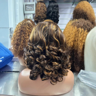 13x4 bouncy curly fumi double drawn wig 250density 14A-阿里巴巴