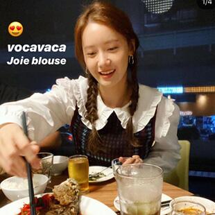 韩国小众 vocavaca孔孝真允儿同款可爱荷叶领100棉宽松衬衫-阿里巴巴