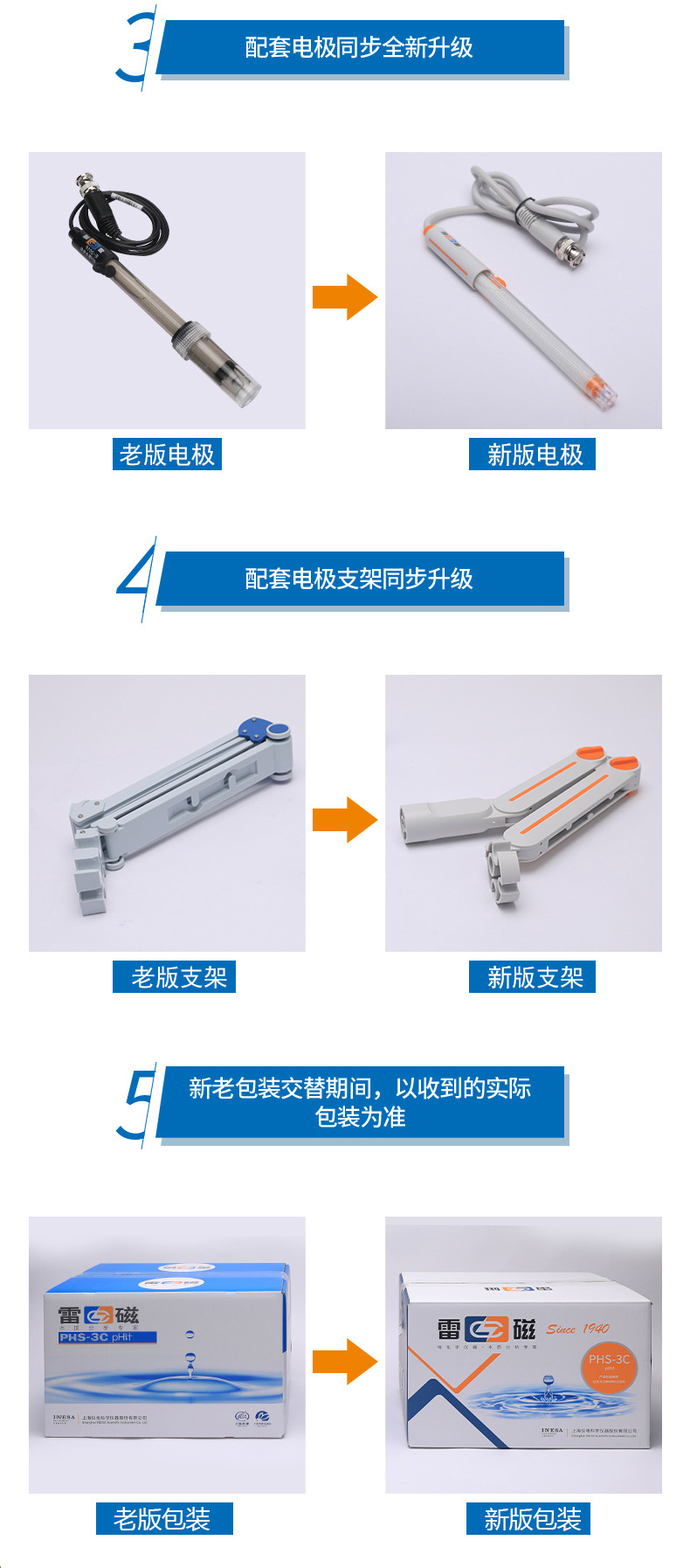 雷磁PHS-3C/25/2F/3E实验室PH计台式PH监测仪数显高精度自动识别-阿里巴巴