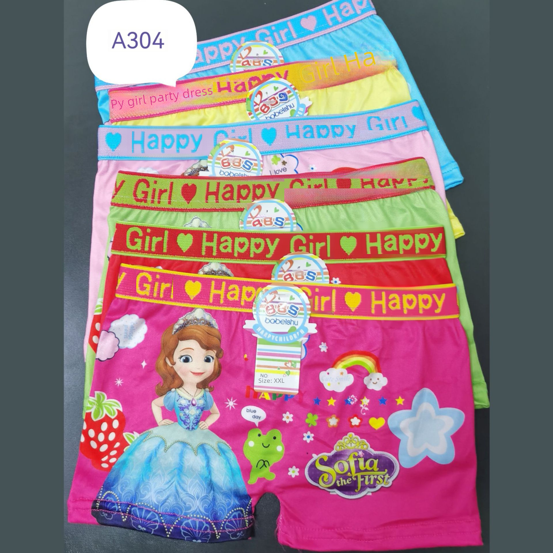 Girls' underwear boxers cute princess cartoon girls' triangle children ...