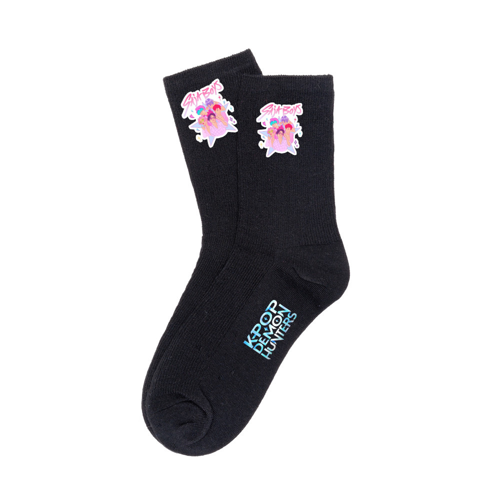 2025年跨境爆款demon hunters猎魔女团中筒袜子男女冬长筒休闲运-阿里巴巴