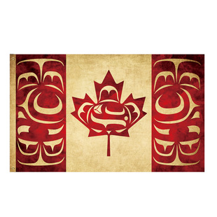 INDIGENOUS CANADA FLAG ,CANADIAN NATIVE 加拿大土著做旧旗帜-阿里巴巴