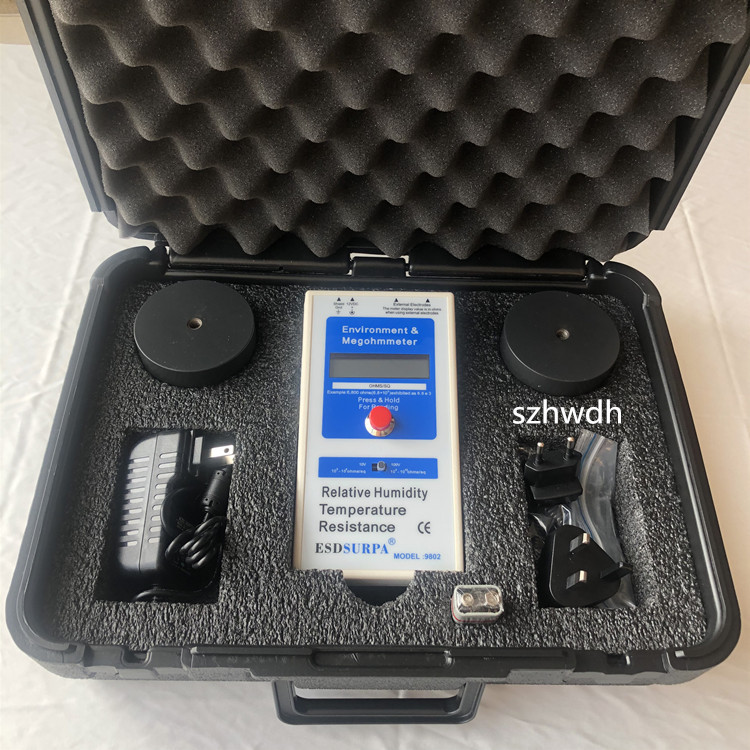 SURPA9802重锤表面电阻测试仪 同时温湿度数显表面电阻测试仪-阿里巴巴