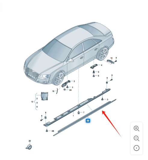 4H4853985B 4H4853986B适用于10-17款奥迪 AudiA8 裙边亮条电镀-阿里巴巴